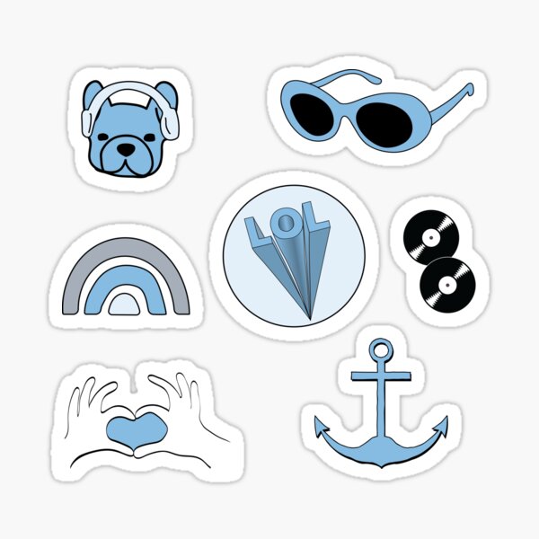 "Light Blue Aesthetic Sticker Pack" Sticker by The-Goods | Redbubble