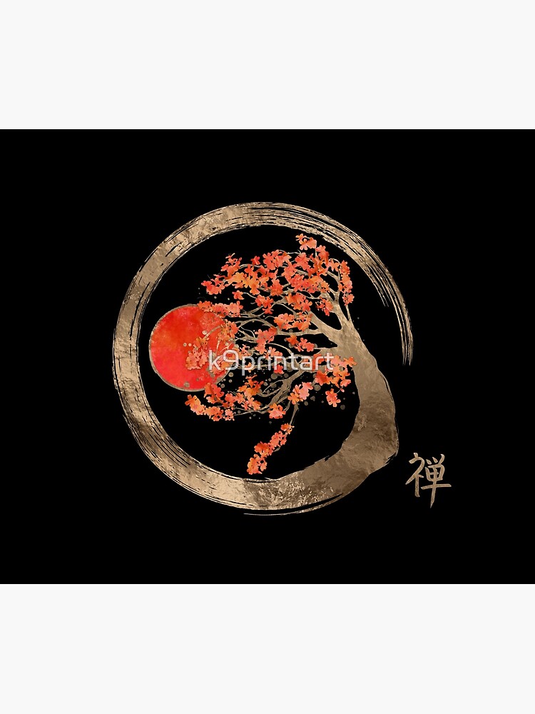 Zen Enso Circle and Golden Sakura Tree Tapestry sold by Ian Wells | SKU 41005388 | 60% OFF ...