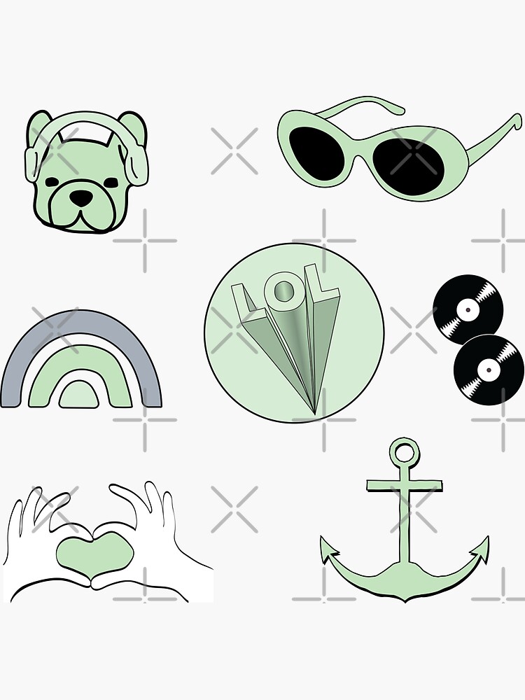 "Light Green Aesthetic Sticker Pack" Sticker by The-Goods | Redbubble