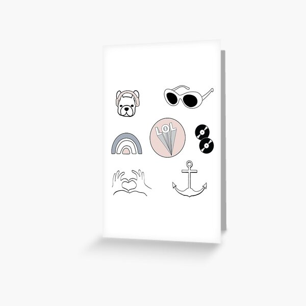 "White Aesthetic Sticker Pack" Greeting Card by The-Goods | Redbubble