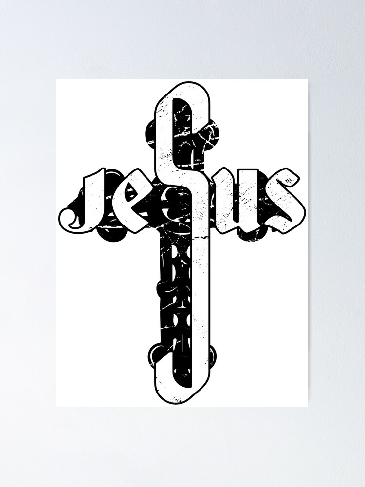 "Jesus Christ Font Design." Poster by emphatic | Redbubble