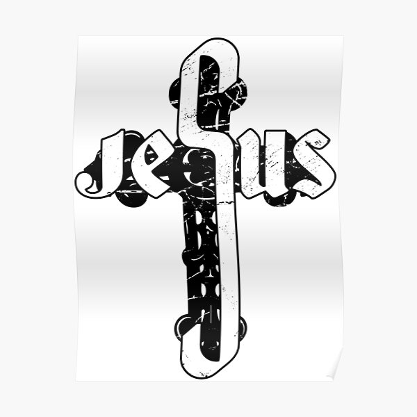"Jesus Christ Font Design." Poster by emphatic | Redbubble