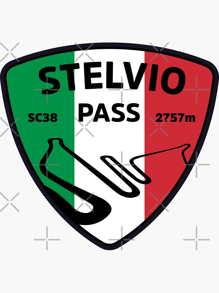 "Stelvio Pass Motorcycle Sticker" Sticker for Sale by lolotees | Redbubble