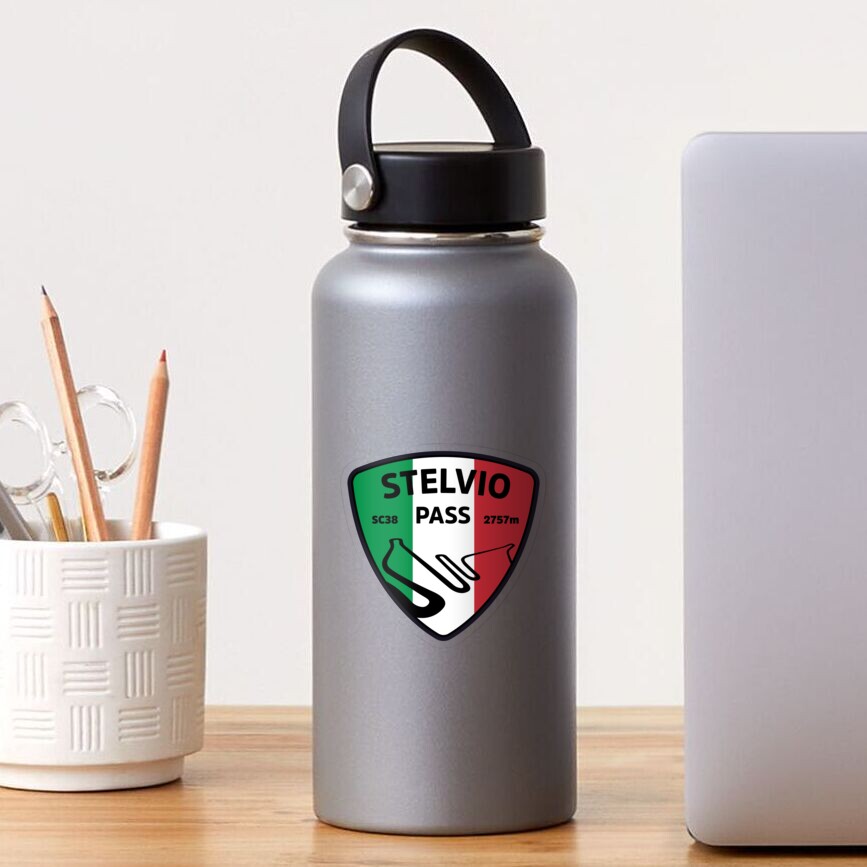 "Stelvio Pass Motorcycle Sticker" Sticker for Sale by lolotees | Redbubble