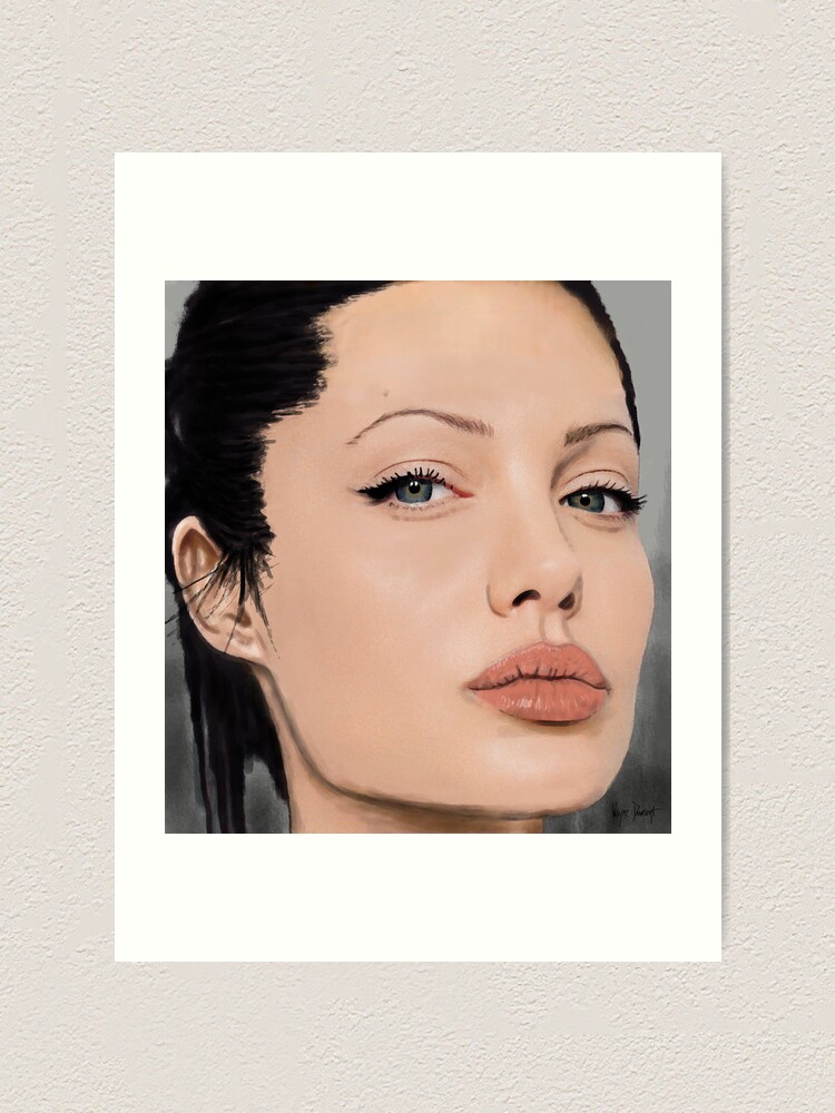 "ANGELINA JOLIE" Art Print by waynedowsent | Redbubble