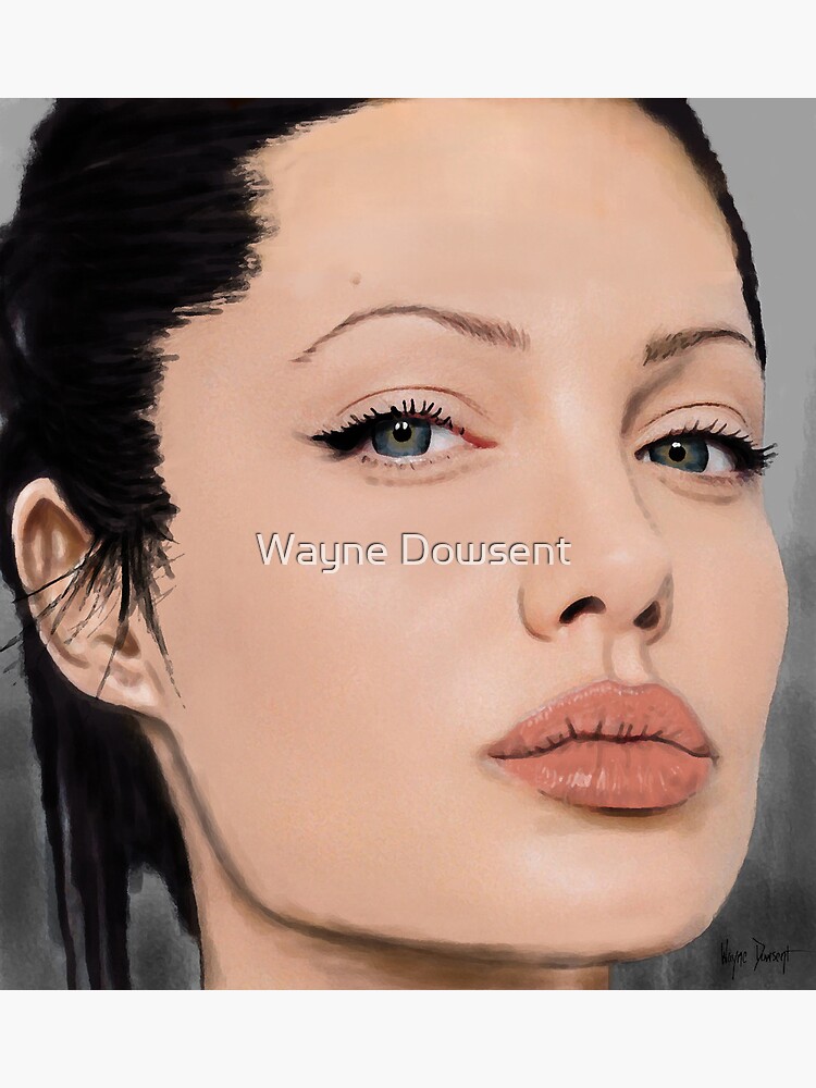 "ANGELINA JOLIE" Art Print by waynedowsent | Redbubble