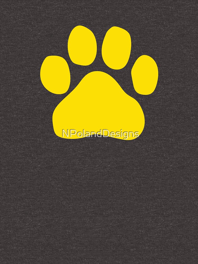 "Yellow Paw Print Shirt Design" T-shirt by NPolandDesigns | Redbubble ...