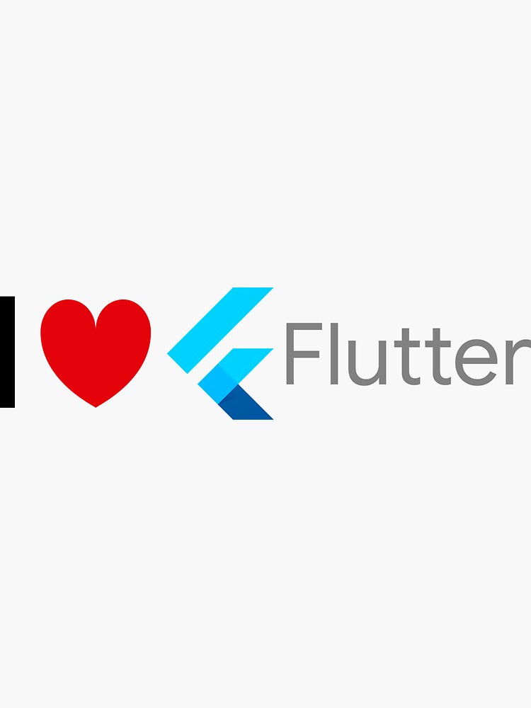 "I Love Flutter programming framework" Sticker for Sale by ...