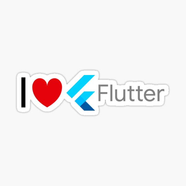 "I Love Flutter programming framework" Sticker for Sale by ...