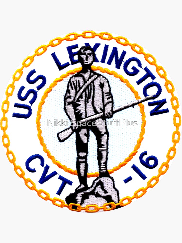 "USS Lexington CV-16 Minuteman Insignia" Sticker for Sale by ...