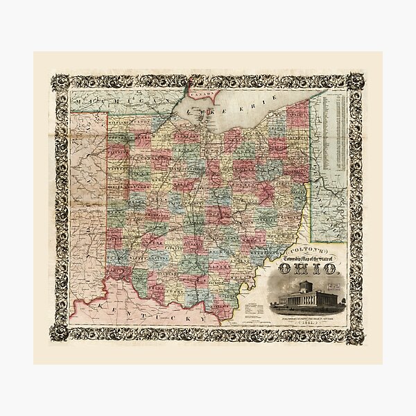 Lámina fotográfica «Mapa del municipio de Colton del estado de Ohio ...