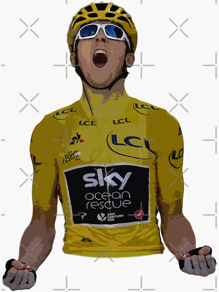 "Geraint Thomas Celebration" Sticker for Sale by AKindChap | Redbubble