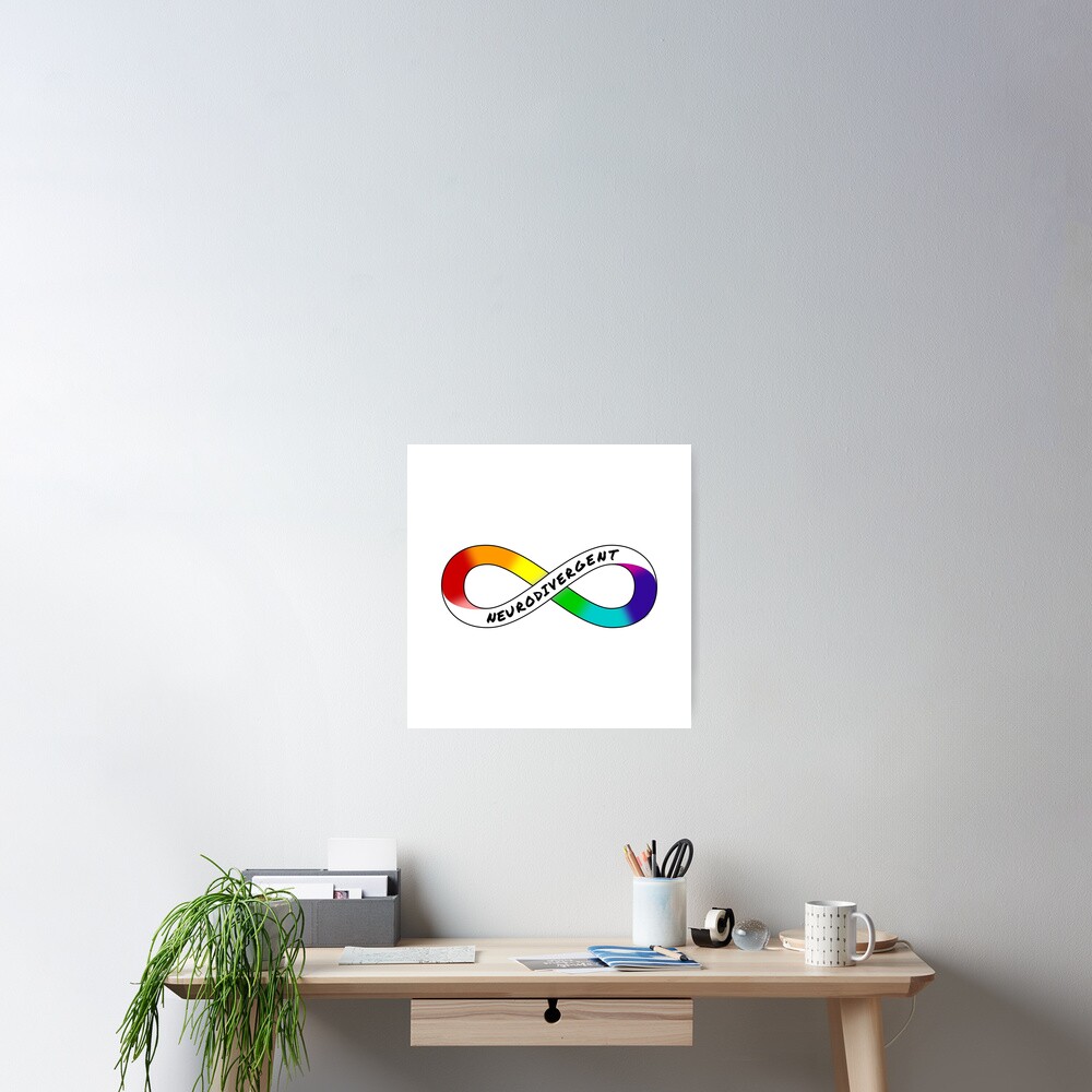 "Neurodivergent - Rainbow Infinity Symbol for Neurodiversity Actually ...