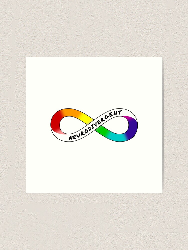 "Neurodivergent - Rainbow Infinity Symbol for Neurodiversity Actually ...
