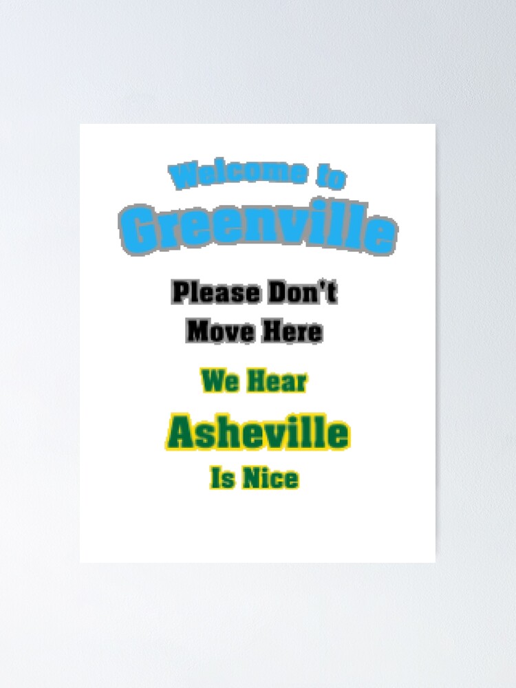 "Welcome To Greenville" Poster for Sale by SwampfoxDesign | Redbubble
