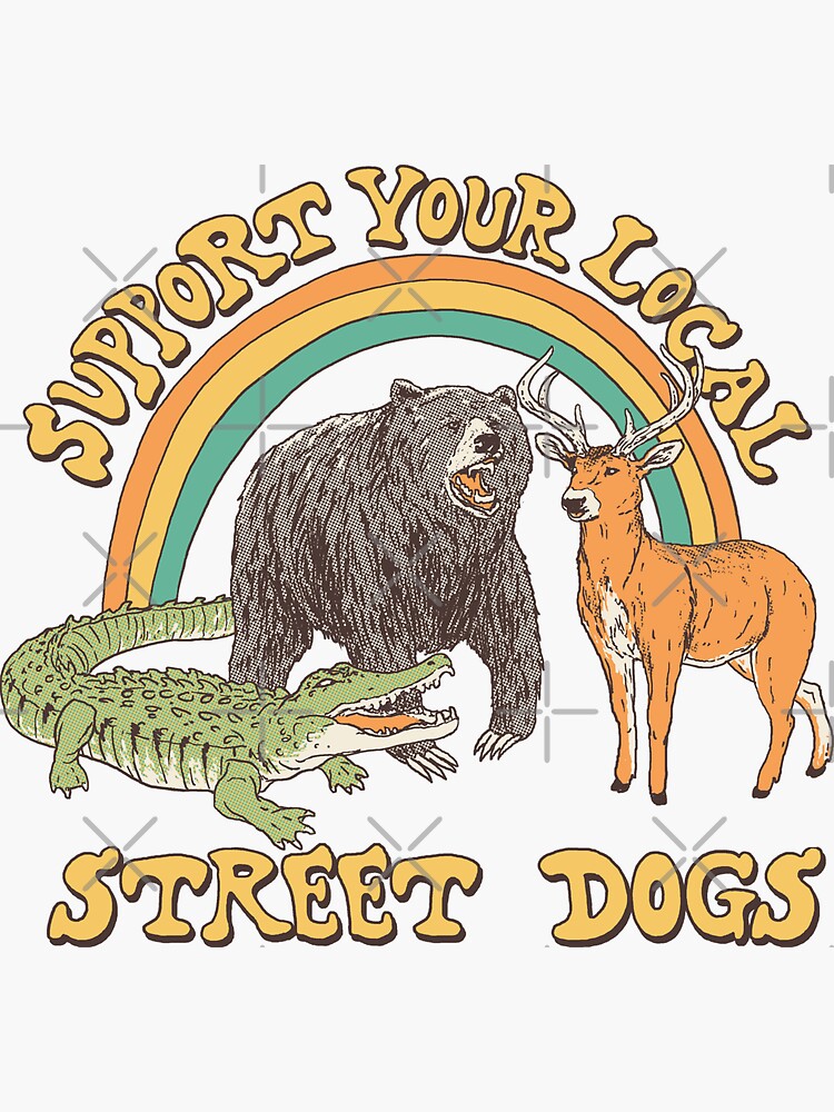 "Street Dogs" Sticker for Sale by wytrab8 | Redbubble