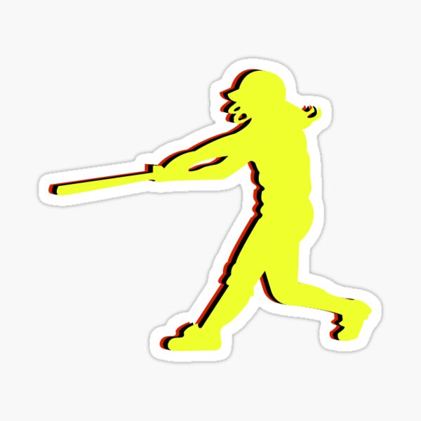 "Softball hitter" Sticker for Sale by nprincipe | Redbubble