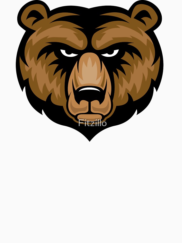"Bear Mascot Head" T-shirt for Sale by Fitzillo | Redbubble | bear logo ...