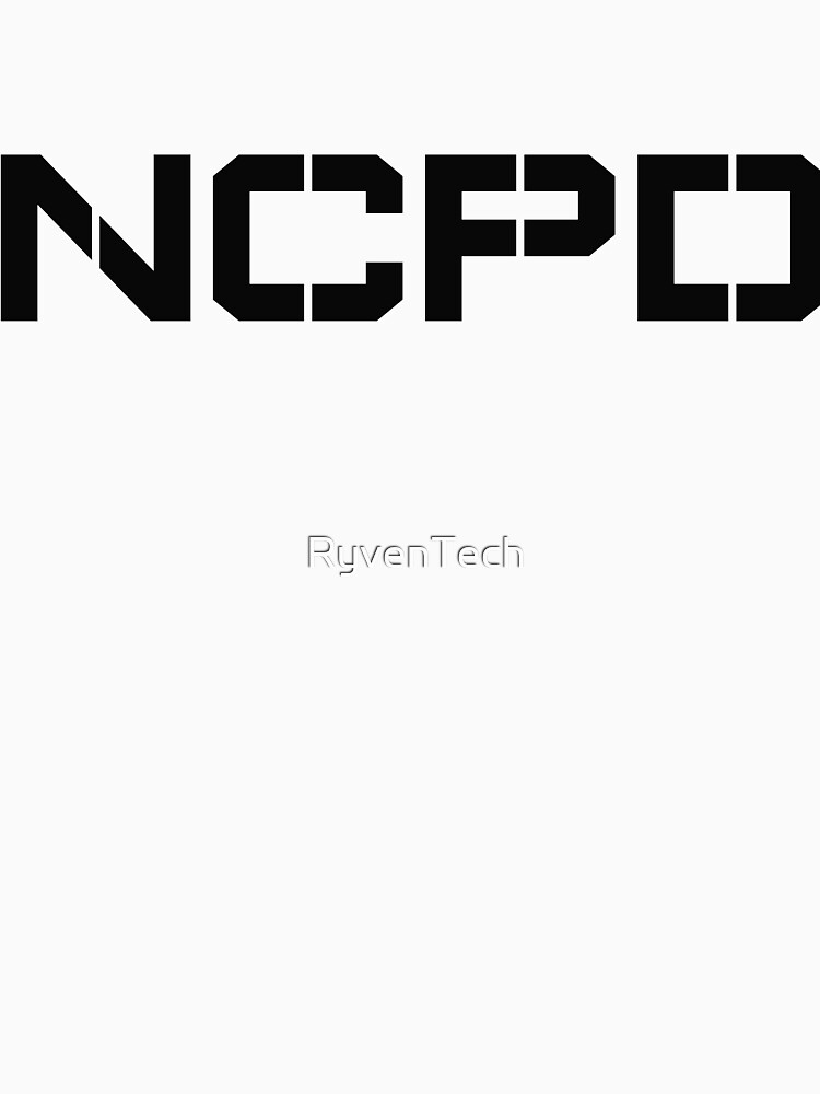 "NCPD Logo (Black Text)" T-shirt by RyvenTech | Redbubble