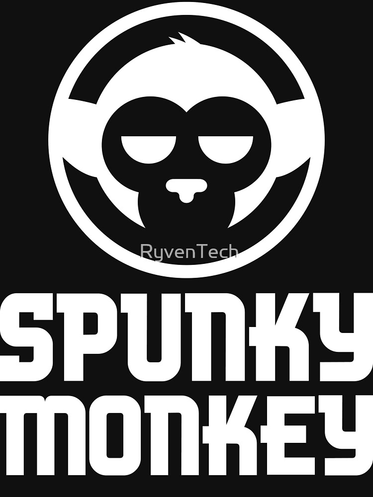 "Spunky Monkey (White)" T-shirt for Sale by RyvenTech | Redbubble ...