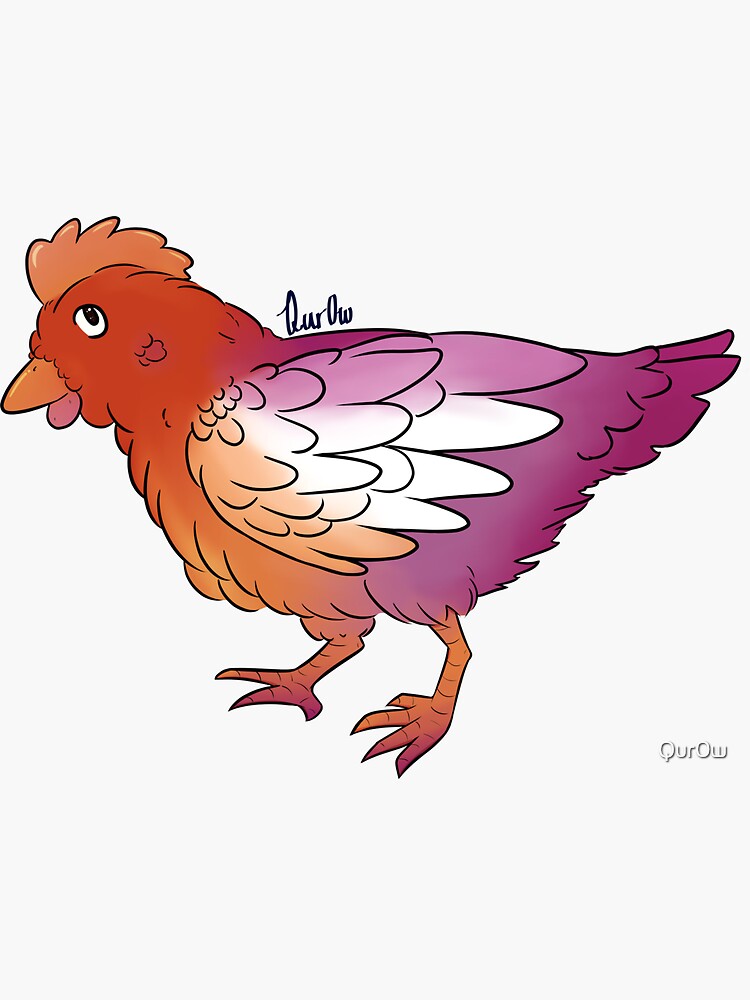 "Lesbian Chicken Pride - 2019" Sticker by Qur0w | Redbubble