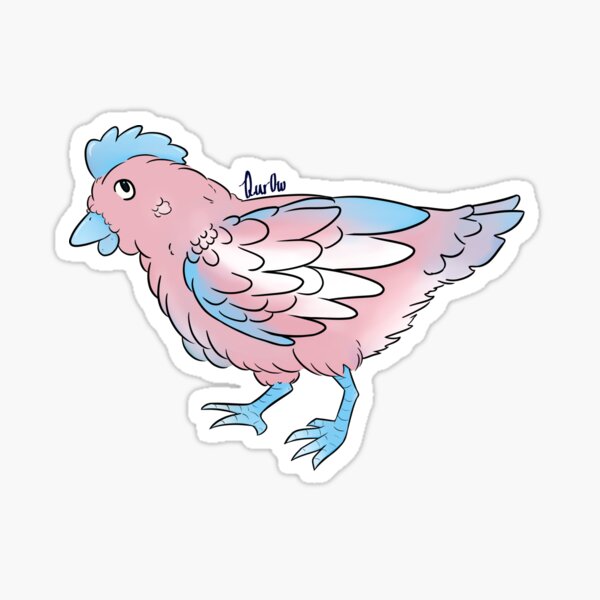 "Trans Chicken Pride - 2019" Sticker for Sale by Qur0w | Redbubble