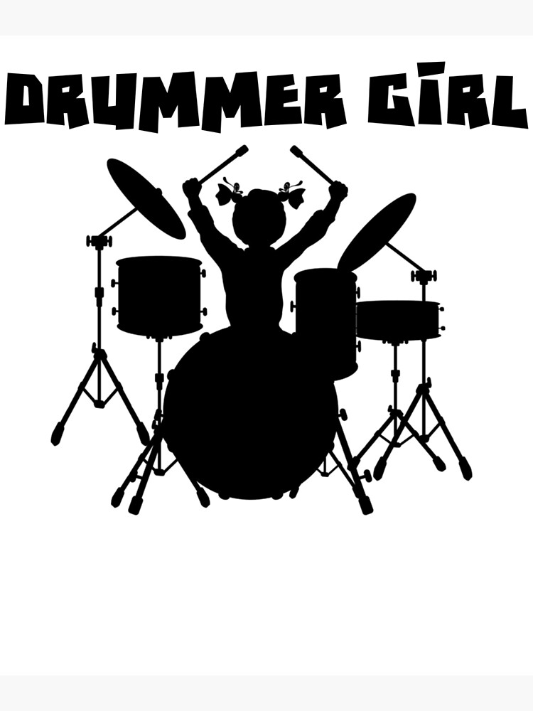 "Girl Drummer Shirt - Girl Drummer Gifts - Drummer Girl Shirt" Greeting ...