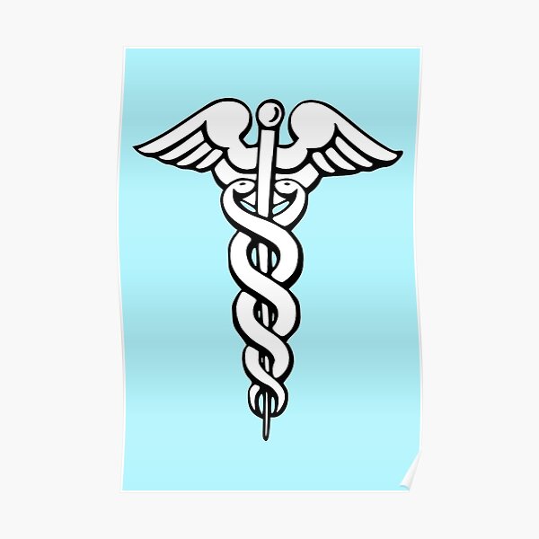 "Caduceus - Medical Symbol" Poster for Sale by Symbolical | Redbubble
