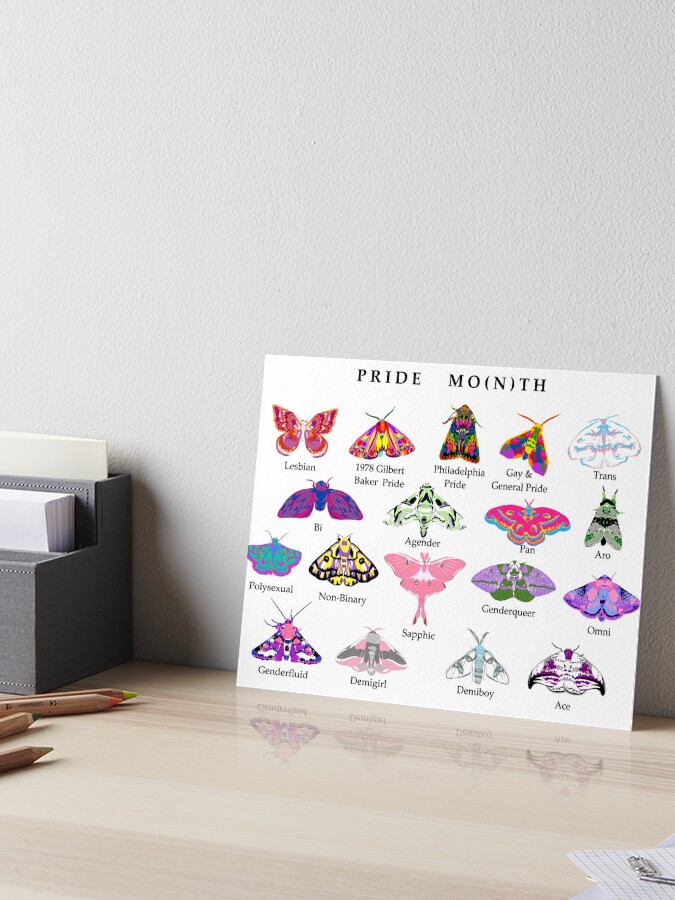 "Full Pride Moth Collection" Art Board Print for Sale by 3hdj | Redbubble