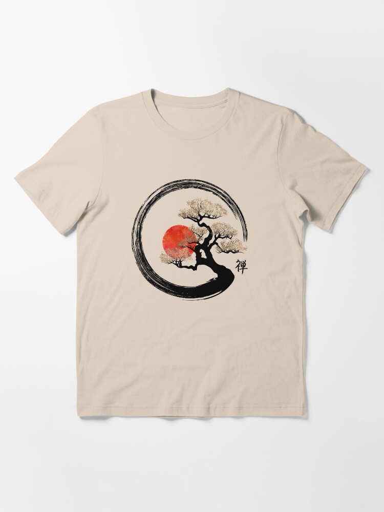 "Enso Circle and Bonsai Tree on Canvas" Essential T-Shirt for Sale by k9printart | Redbubble