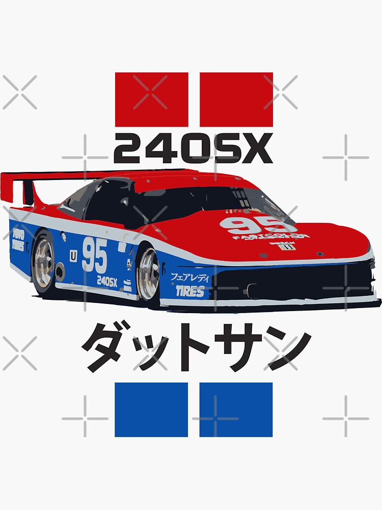 "1989 Nissan 240SX IMSA GTU Race Car" Sticker by FromThe8Tees | Redbubble