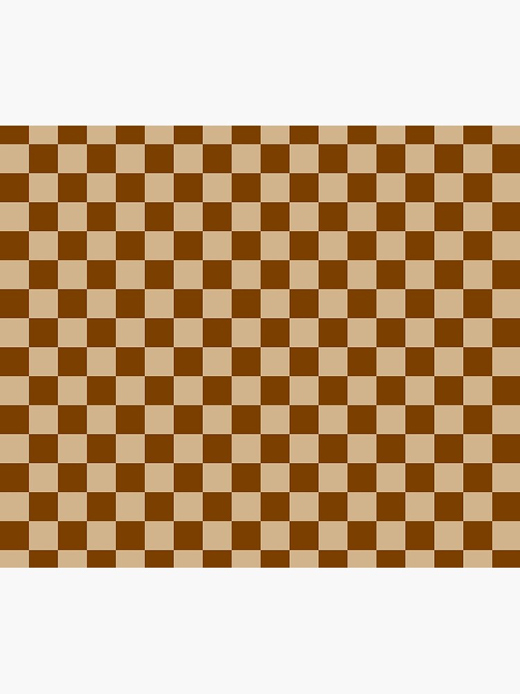 Tan Brown and Chocolate Brown Checkerboard Shower Curtain sold by Iris ...