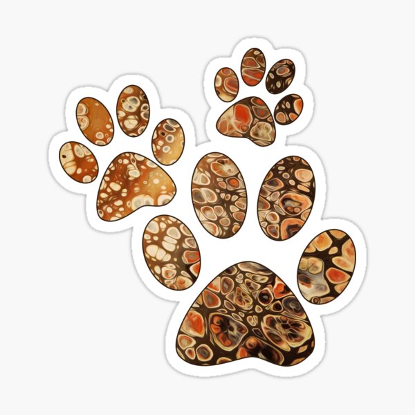 "Paw Prints" Sticker for Sale by bcolor | Redbubble