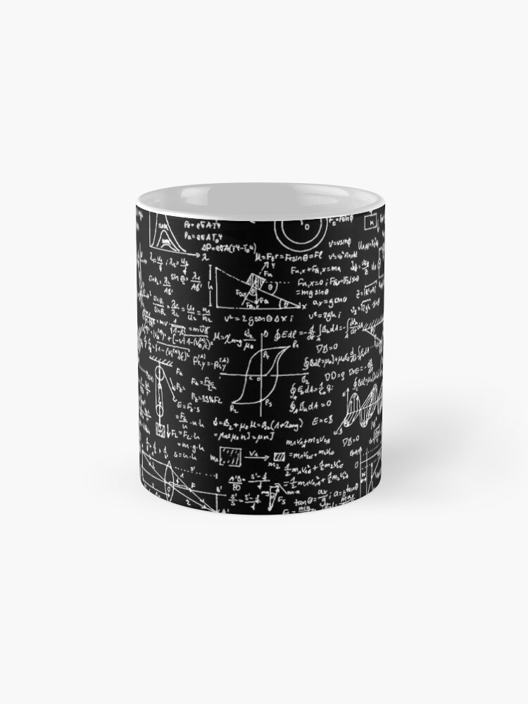 "Physics Equations // Black" Coffee Mug by TLTextiles | Redbubble