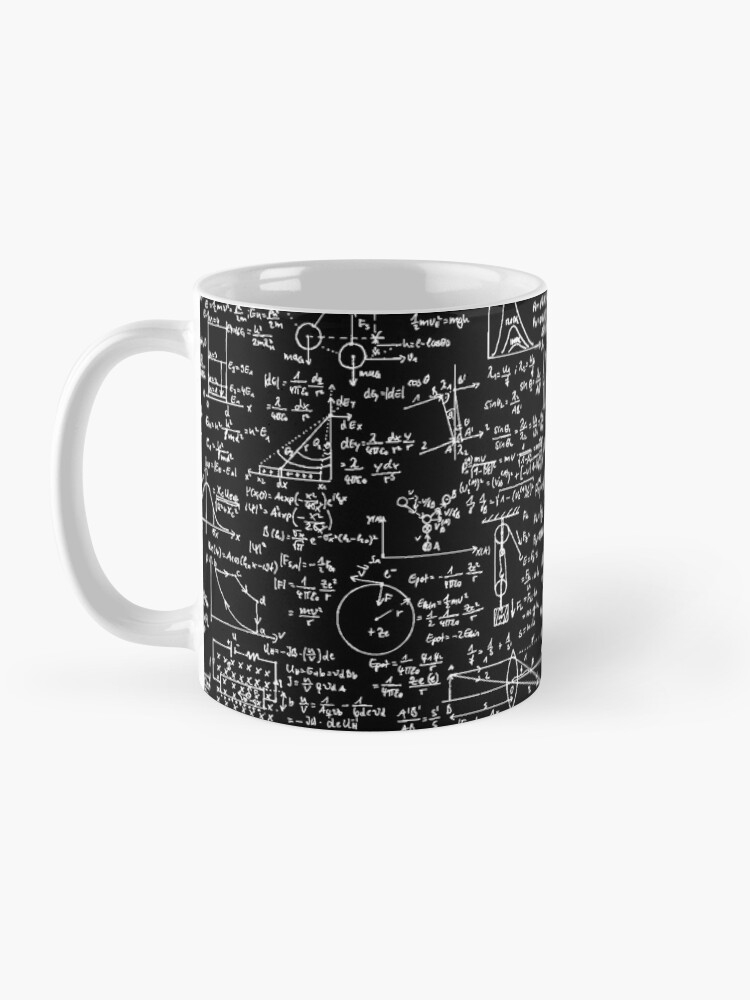 "Physics Equations // Black" Coffee Mug by TLTextiles | Redbubble