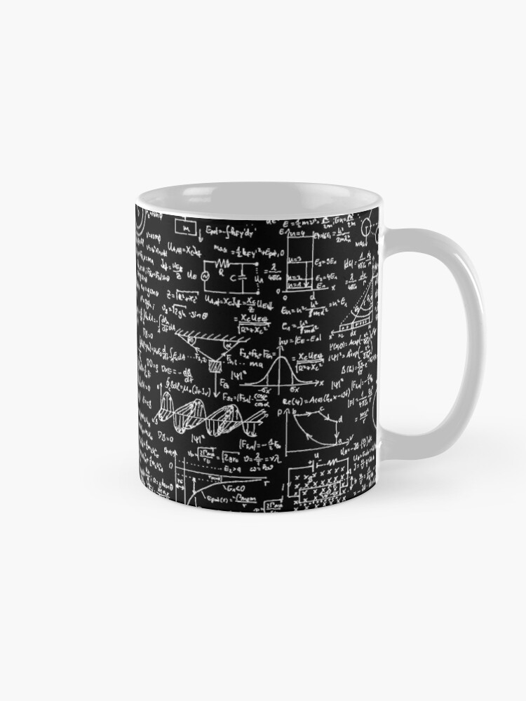 "Physics Equations // Black" Coffee Mug by TLTextiles | Redbubble