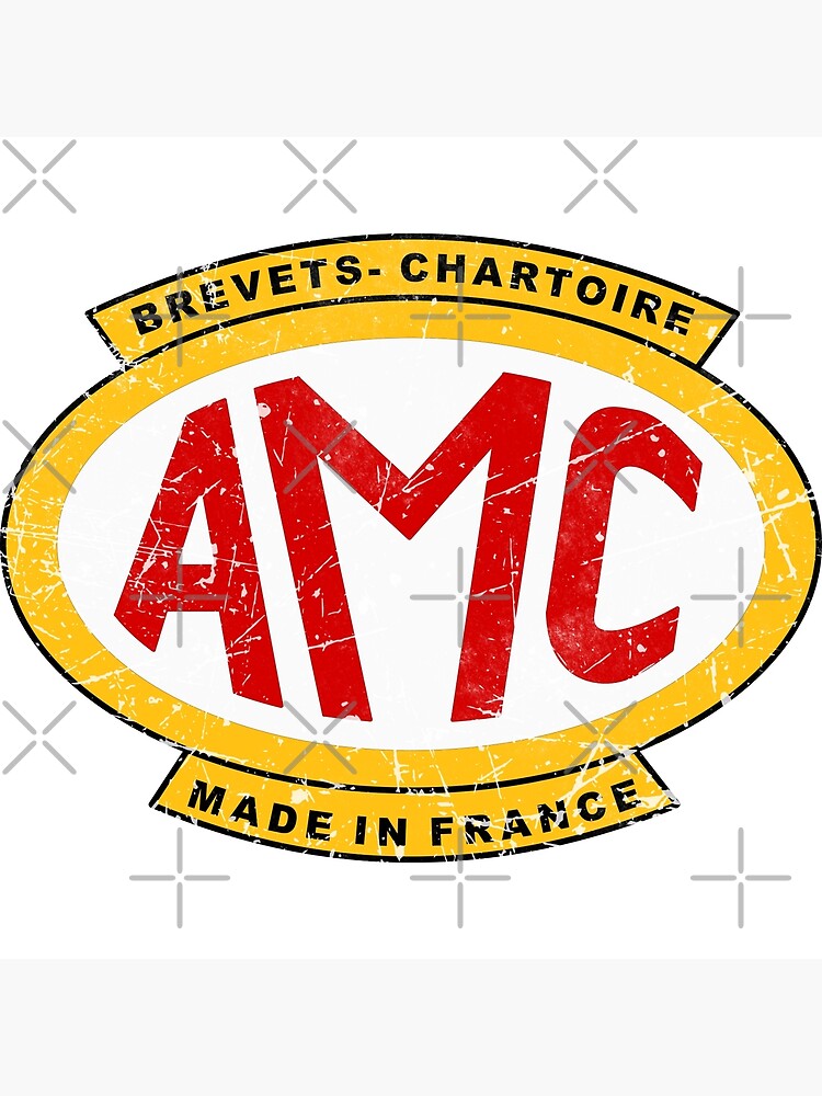 "Vintage Motorcycle AMC Logo French" Poster by quark | Redbubble