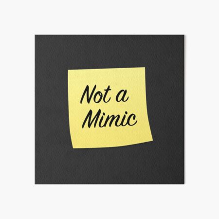 "Prey - 'Not a Mimic' sticky note" Art Board Print for Sale by ...