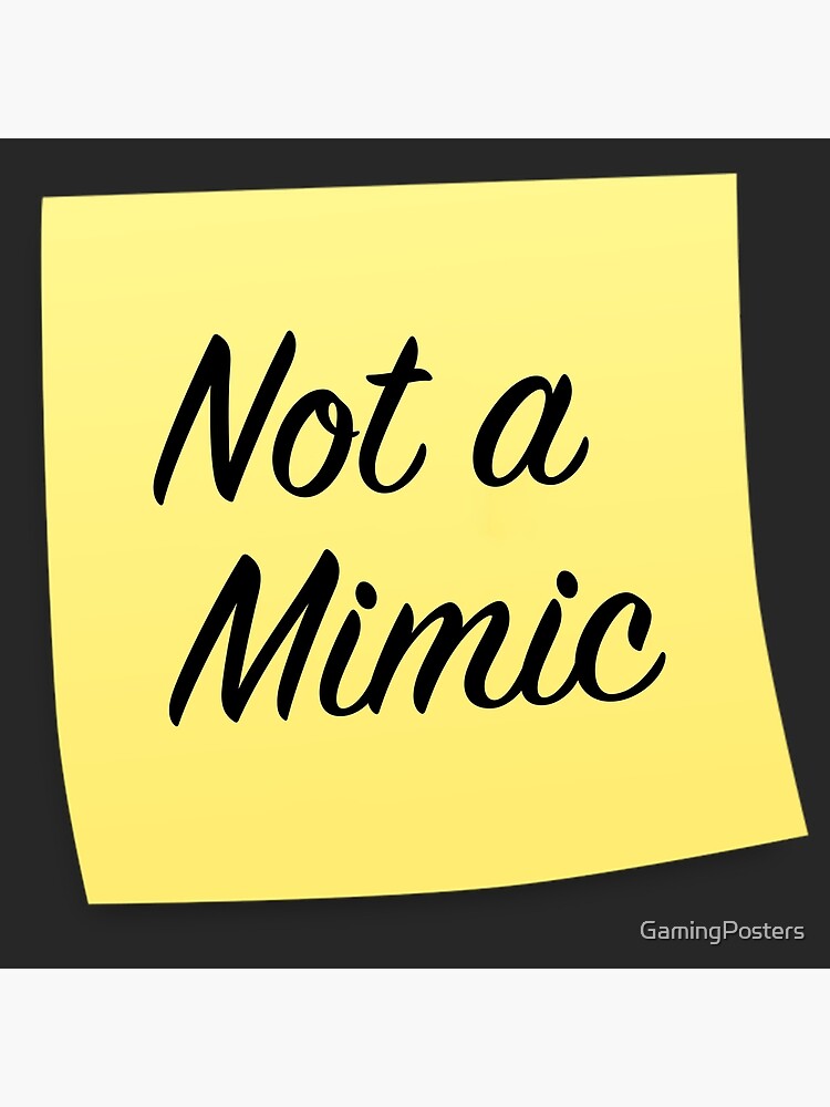 "Prey - 'Not a Mimic' sticky note" Poster by GamingPosters | Redbubble