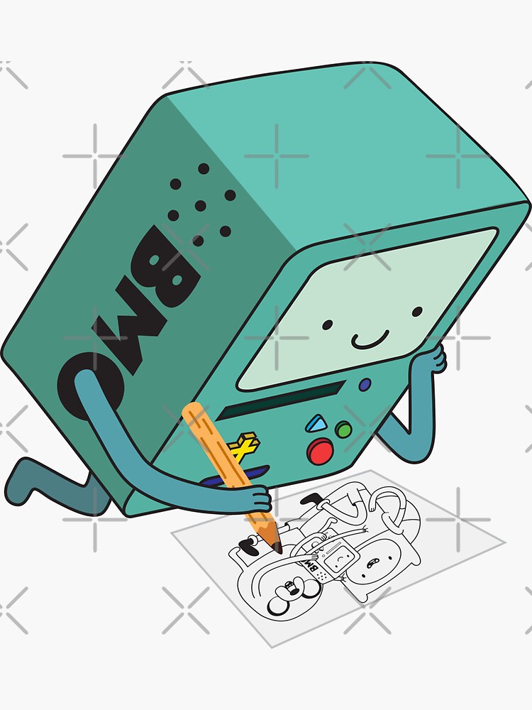 "BMO draw" Sticker for Sale by plushism | Redbubble