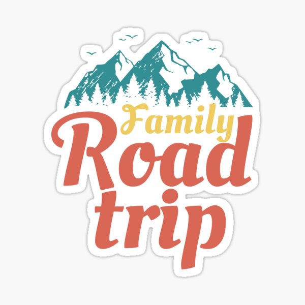 "Family Road Trip Funny Vacation Mode in Vintage Colors" Sticker by ...
