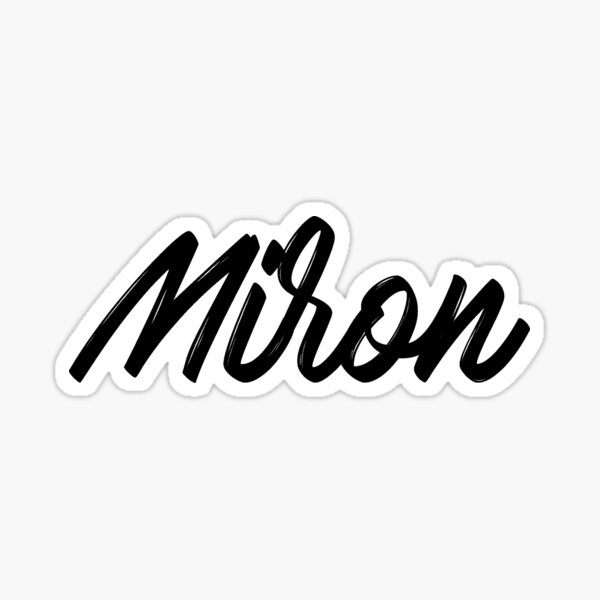 "Miron" Sticker for Sale by Shalomjoy | Redbubble
