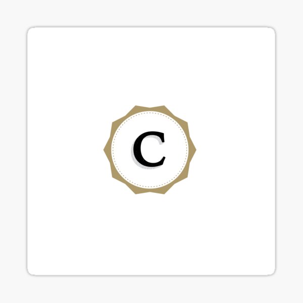"Vintage Letter C Monogram" Sticker by textures-store | Redbubble
