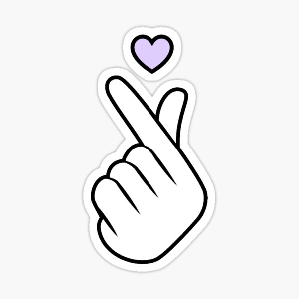 Korean Heart Stickers | Redbubble