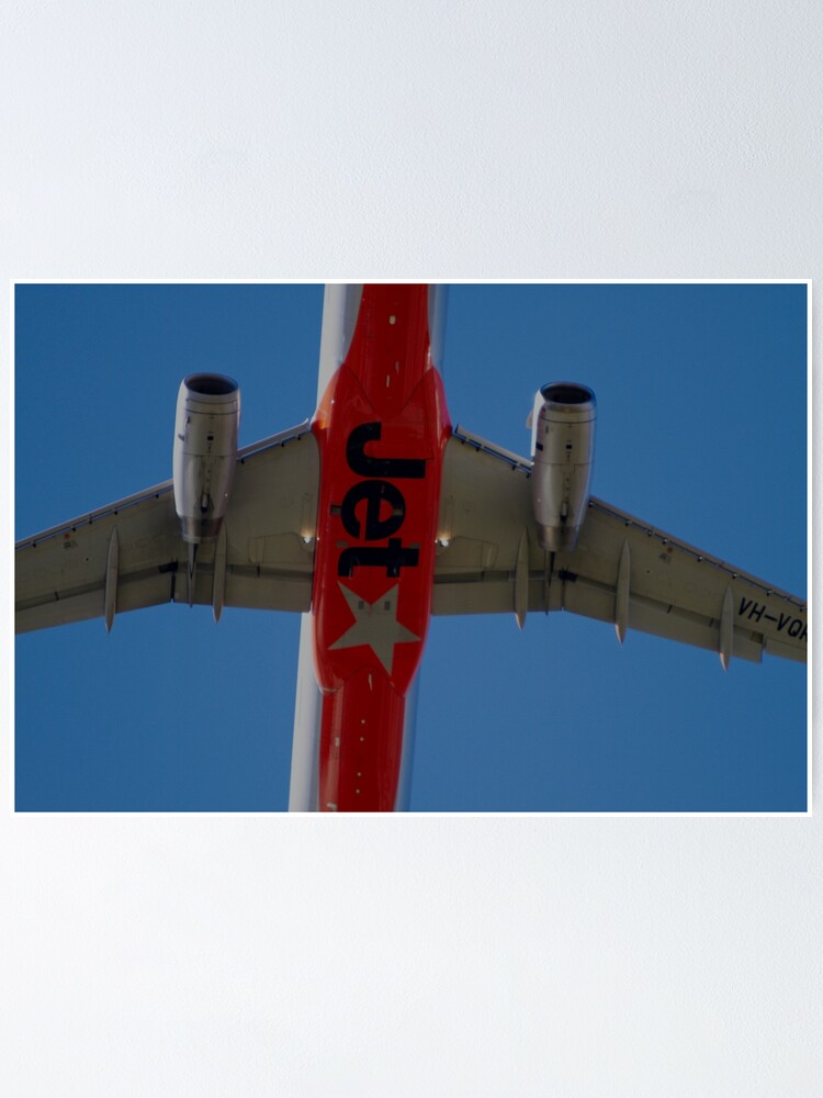 "Jetstar A320 Taking Off Overhead" Poster for Sale by mgl001 | Redbubble