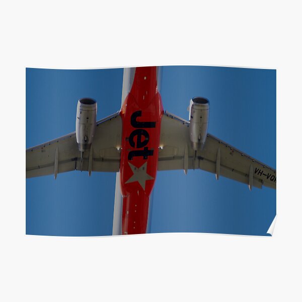 "Jetstar A320 Taking Off Overhead" Poster for Sale by mgl001 | Redbubble