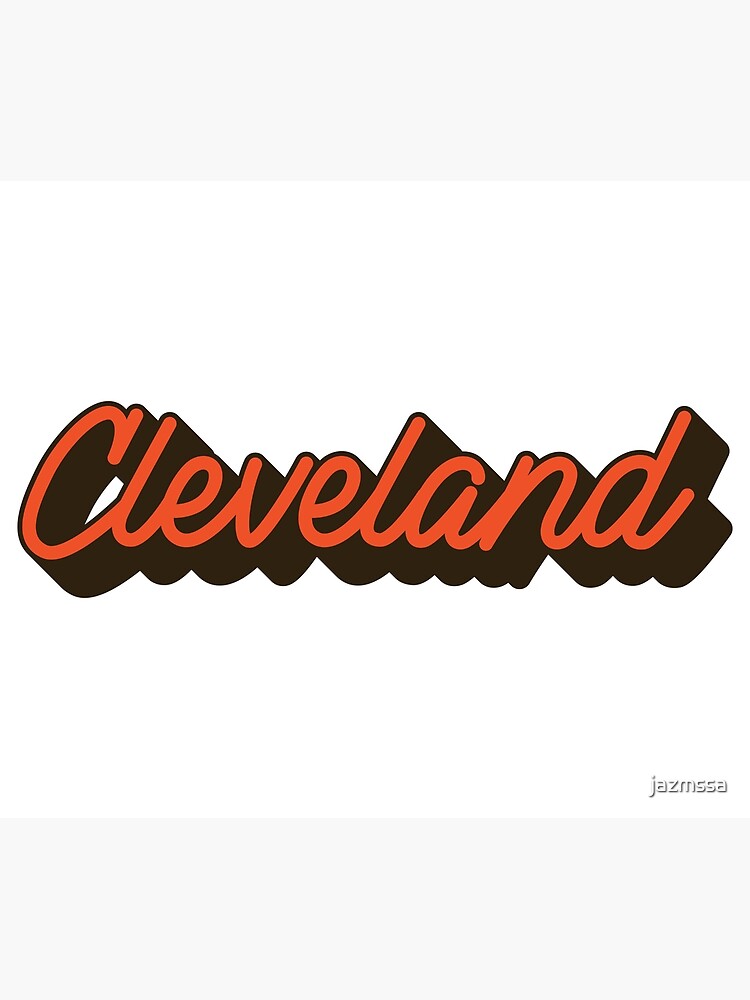 "Dimensional Script Cleveland Football Souvenir, Sticker Look" Poster ...