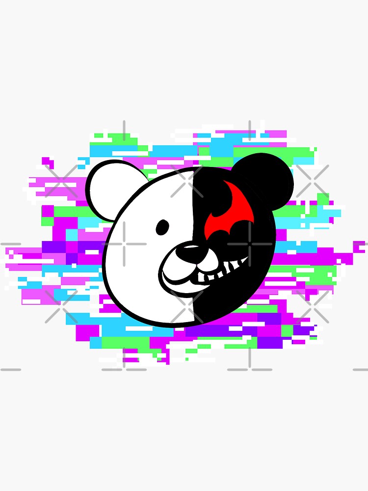 "Monokuma" Sticker for Sale by Quackers-Comic | Redbubble