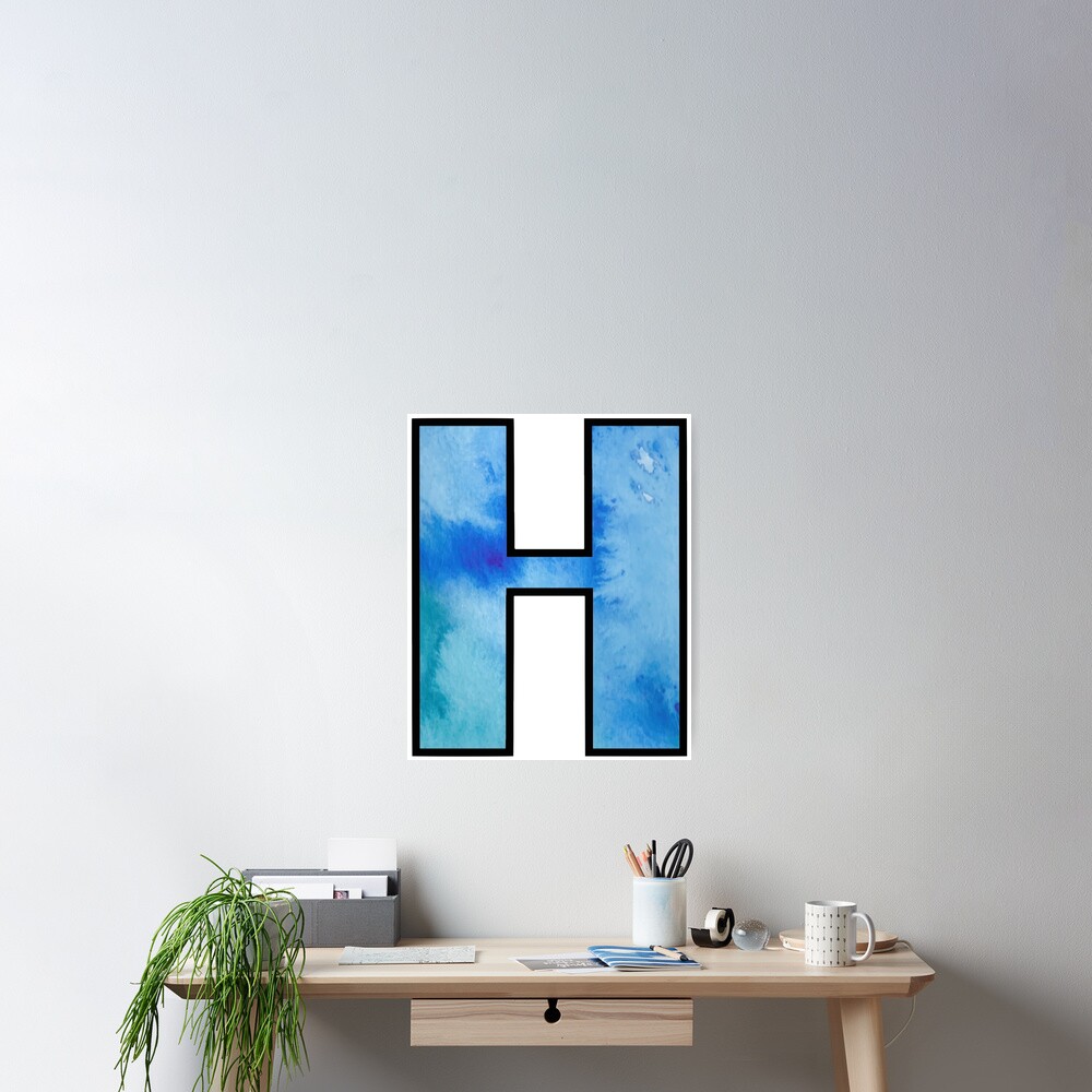 "Watercolor H" Poster by csachs | Redbubble