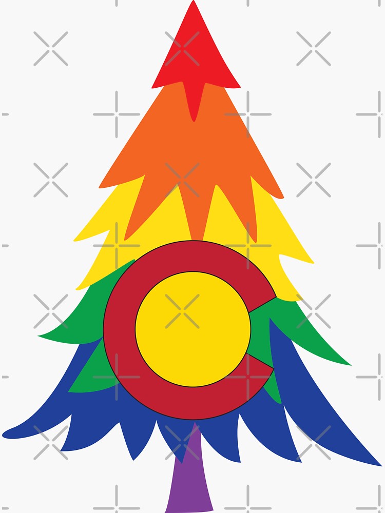 "Hand Drawn Pride Tree Colorado Flag" Sticker for Sale by itsrturn ...